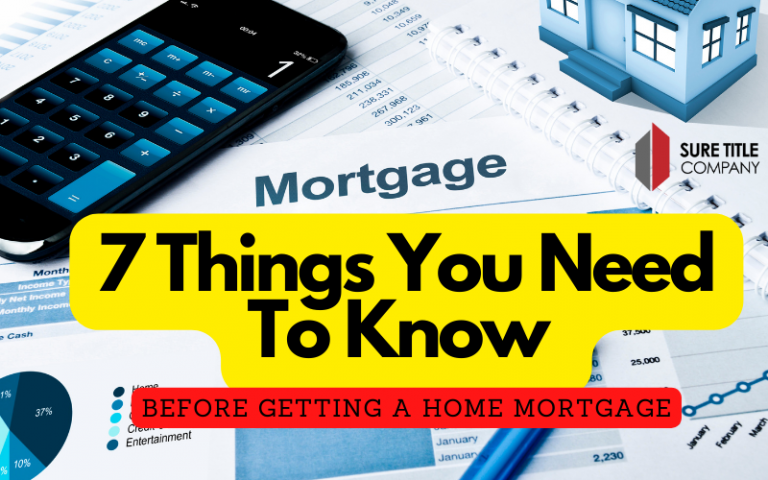 7 Things You Need To Know Before Getting A Home Mortgage Sure Title